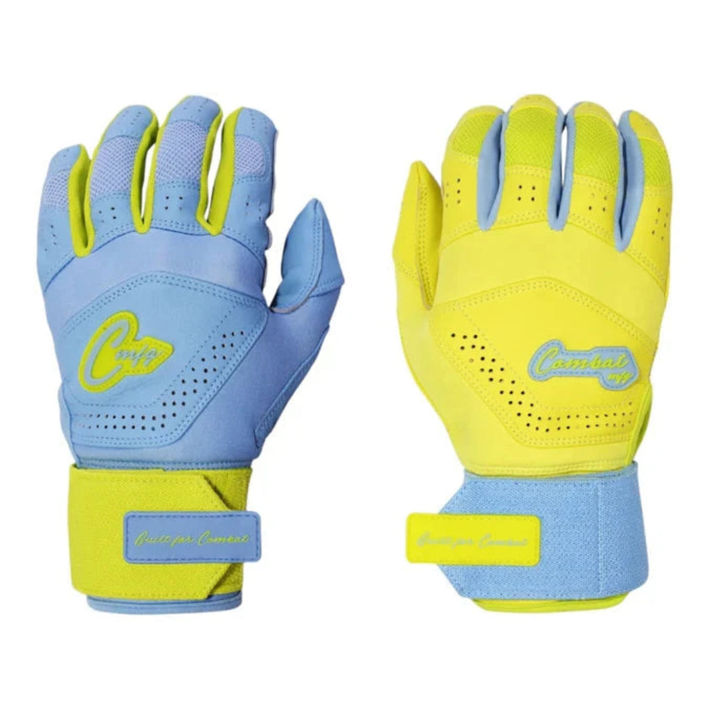 COMBAT MFG Ying Yang Long Strap Adult Batting Gloves BG2LS: Columbia B ...